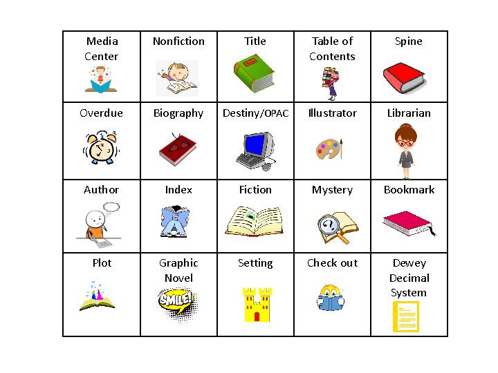 Library Lingo Bingo Printable Activity - Classful