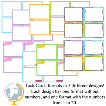 Rainbow task cards formats - Classful