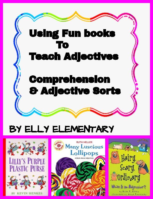 Using Fun Books to Teach Adjectives - Comprehension & Adjective Sorts ...
