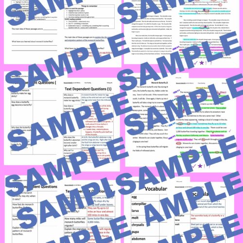 Close Reading- Monarch Butterfly by Gail Gibbons - Classful