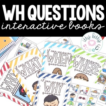 WH Question Interactive Teaching Books for Speech Therapy (Printable ...