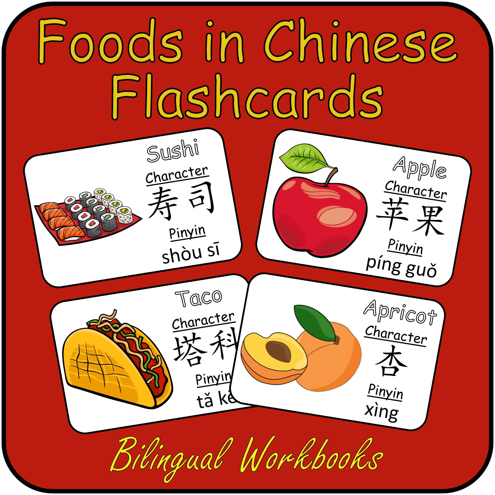 Mandarin Chinese Flash Cards Bundle - 600+ Vocab Words/15 themes ...