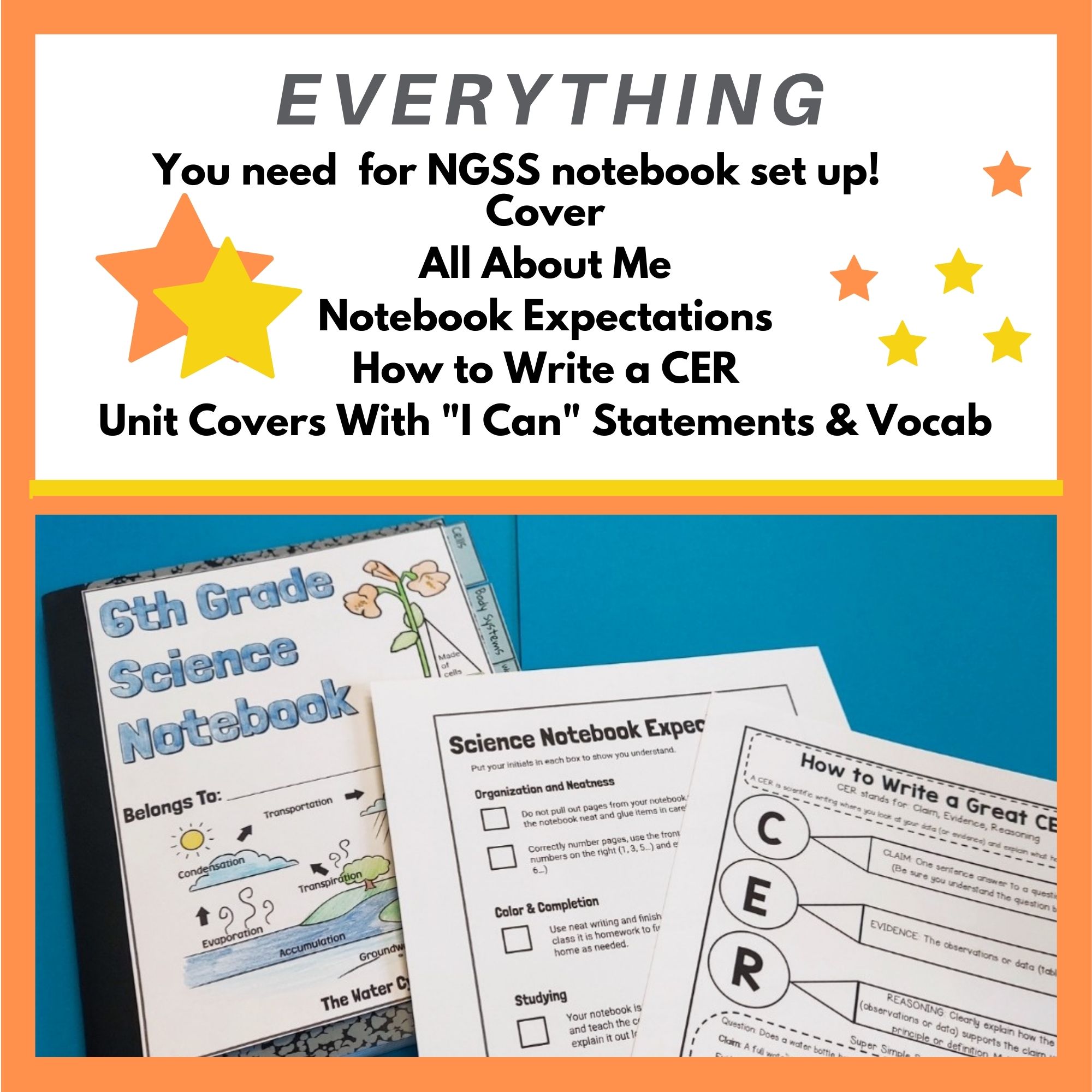 6th Grade Interactive Science Notebook Set Up - NGSS - Editable - Classful 6th Grade Interactive Science Notebook Set Up - NGSS - Editable - Classful