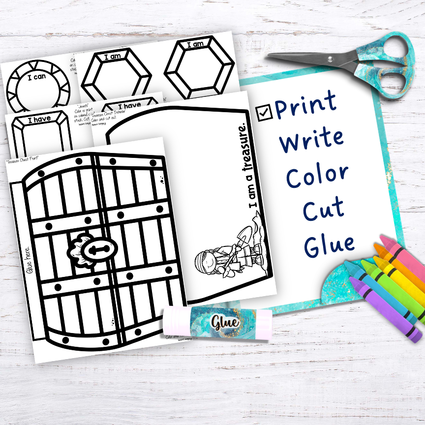 I am a Treasure| Pirate Craft | Growth Mindset Craft | SEL Craft - Classful