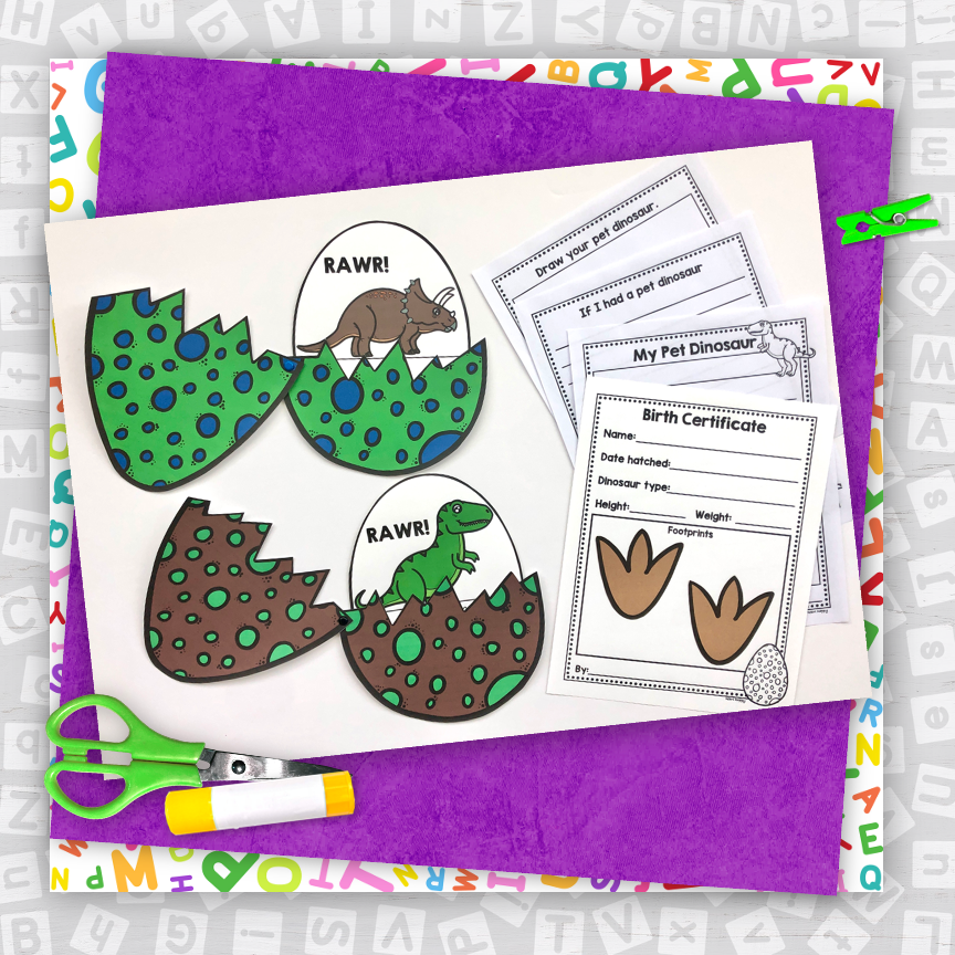 My Pet Dinosaur Craft and Writing Prompts - Classful