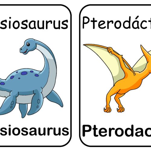 DINOSAURS - Spanish Flash Cards - Vocabulary Study flashcards with ...