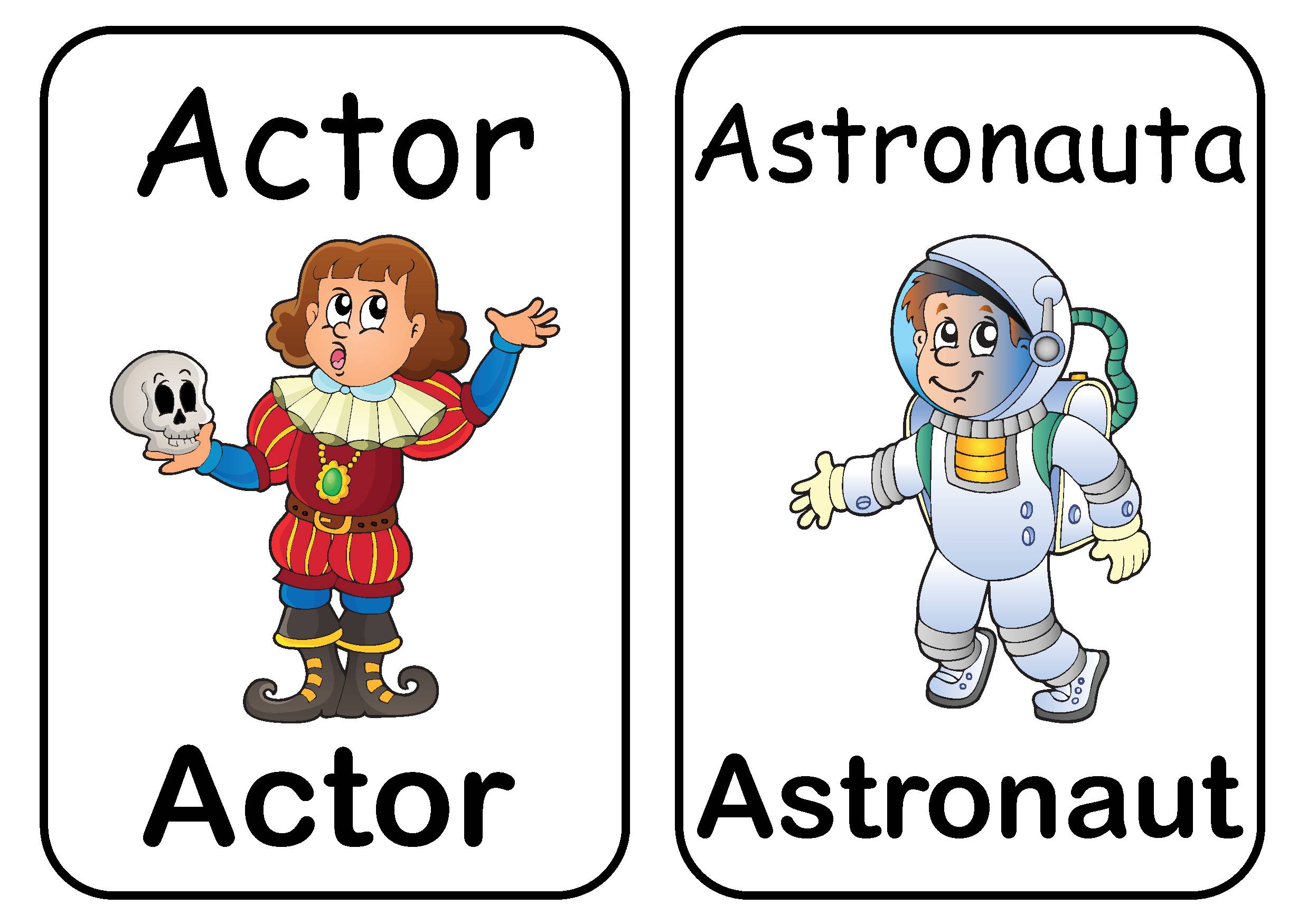 JOBS - Spanish Flash Cards - Vocabulary Study flashcards with English ...