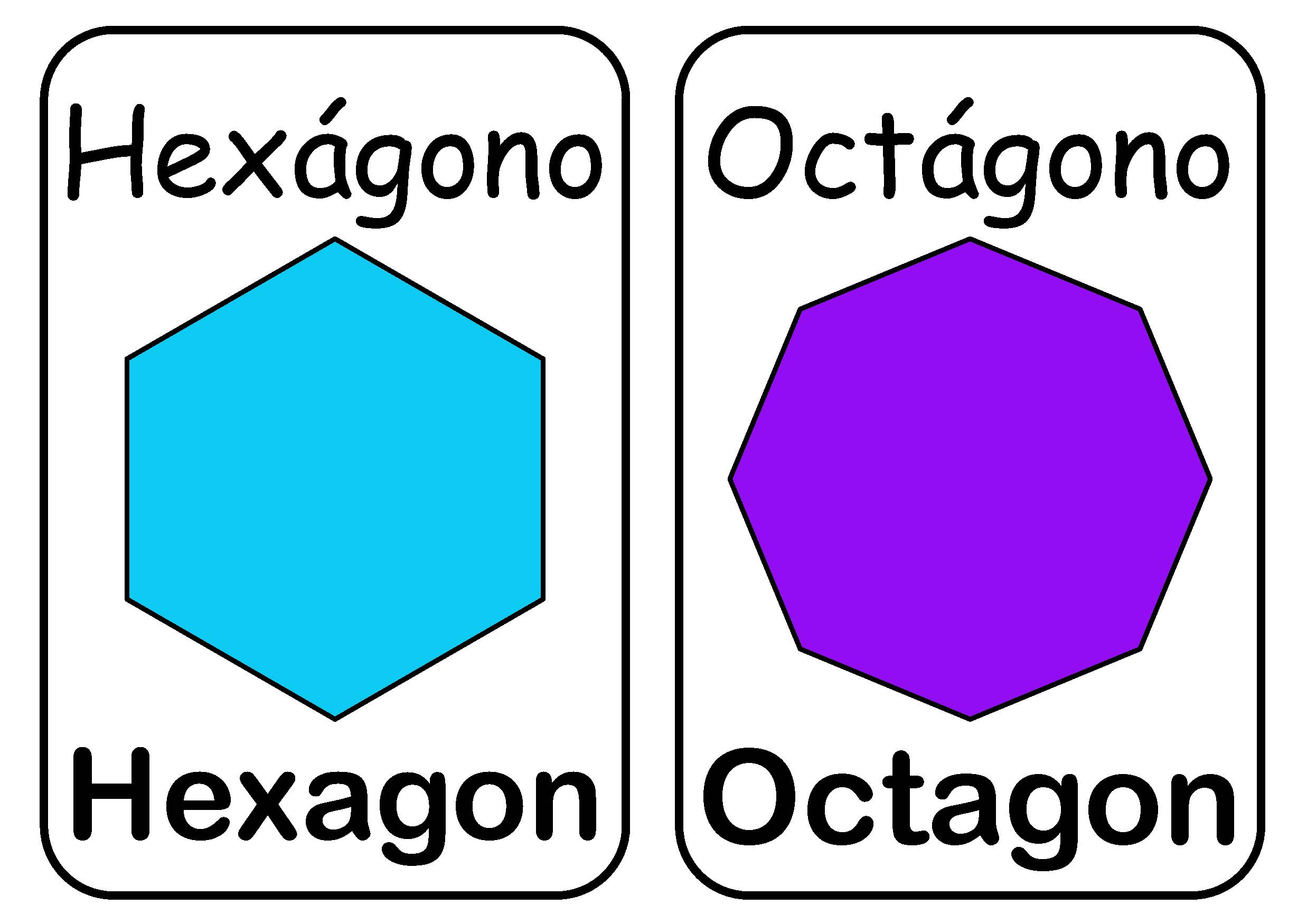 SHAPES- Spanish Flash Cards - Vocabulary Study flashcards with English ...