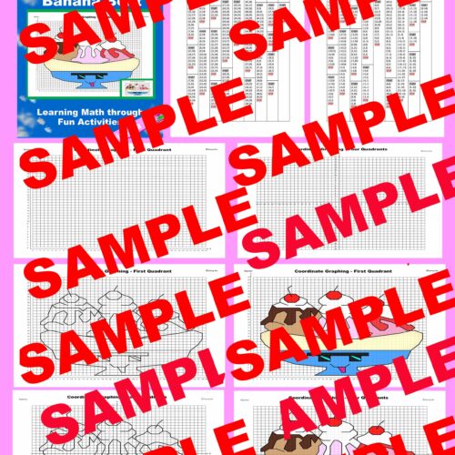 Summer Coordinate Plane Graphing Picture- Cool Summer Bundle 5 in 1 ...