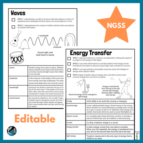 4th Grade Interactive Science Notebook Set Up - NGSS - Editable - Classful