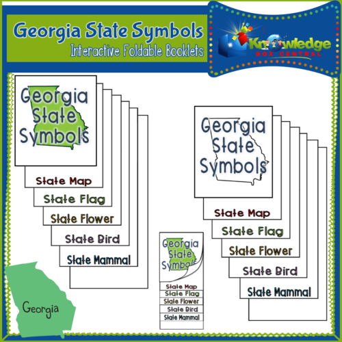 Georgia State Symbols Interactive Foldable Booklets - Classful