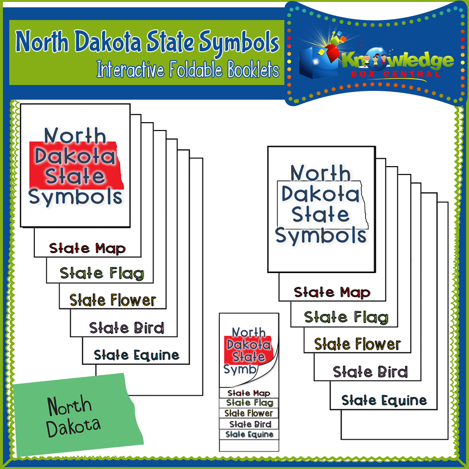 North Dakota State Symbols Interactive Foldable Booklets - Classful