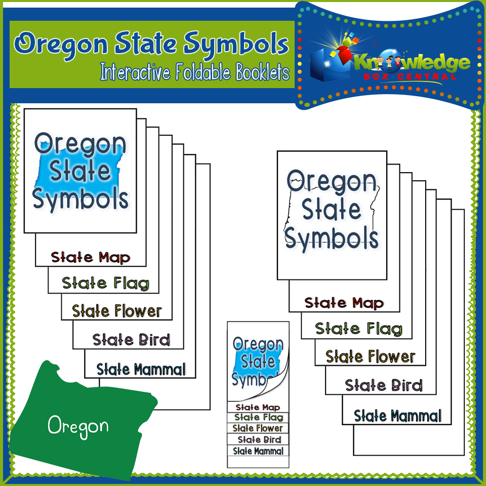 Oregon State Symbols Interactive Foldable Booklets - Classful