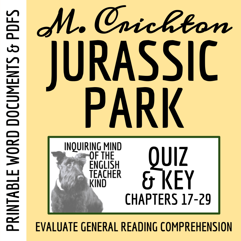 Jurassic Park Third Iteration Quiz and Answer Key - Classful