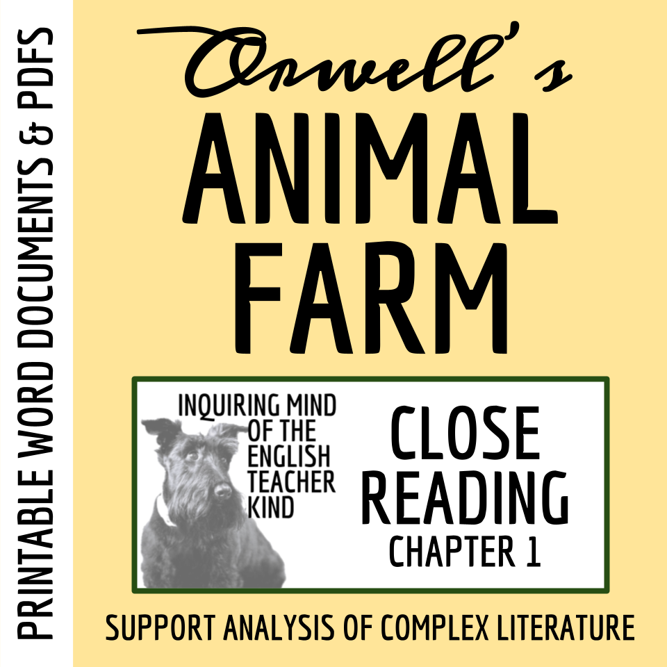 Animal Farm Chapter 1 Close Reading Worksheet - Classful