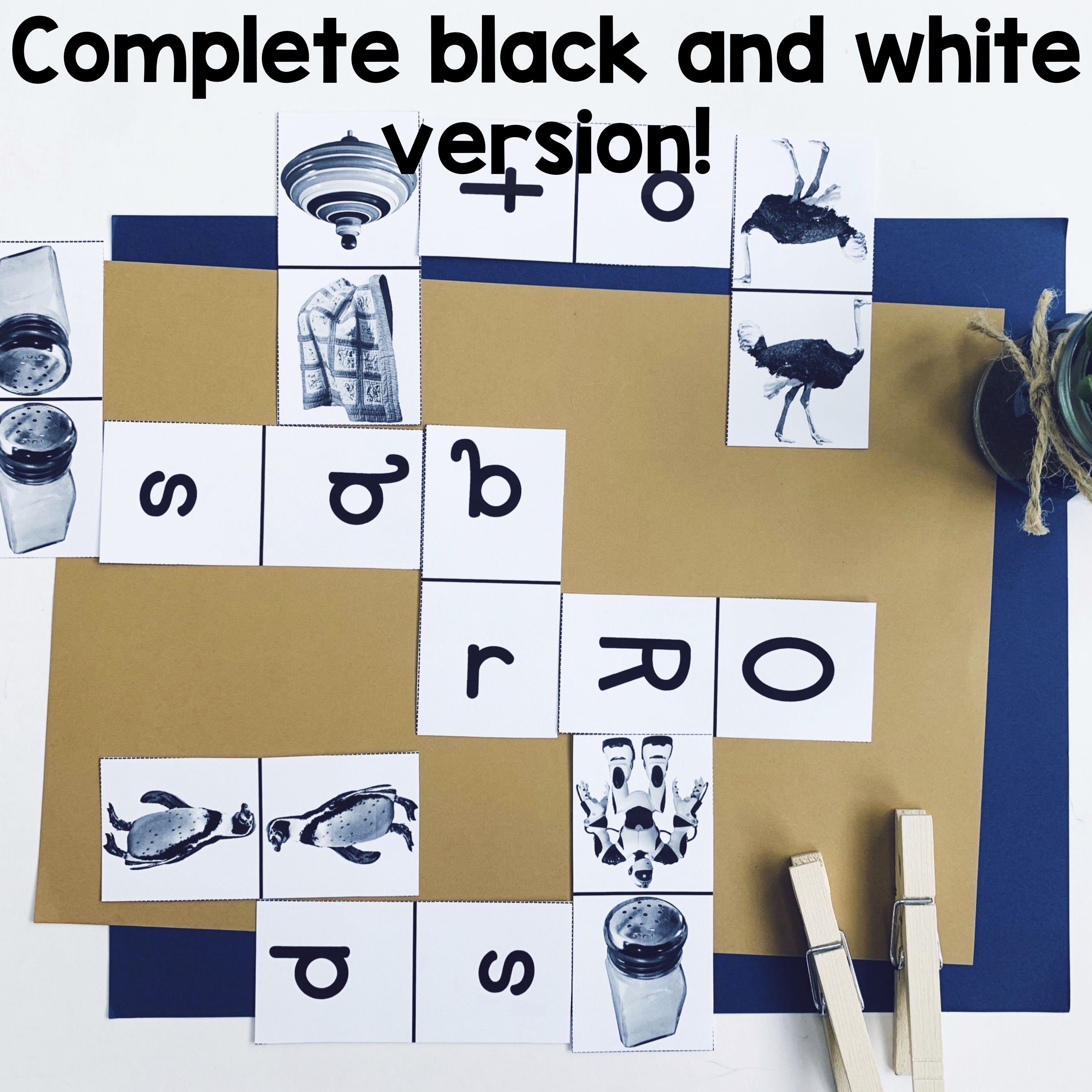 Letter Sound Alphabet Game Dominoes - Neutral Colors, Real Photos ...