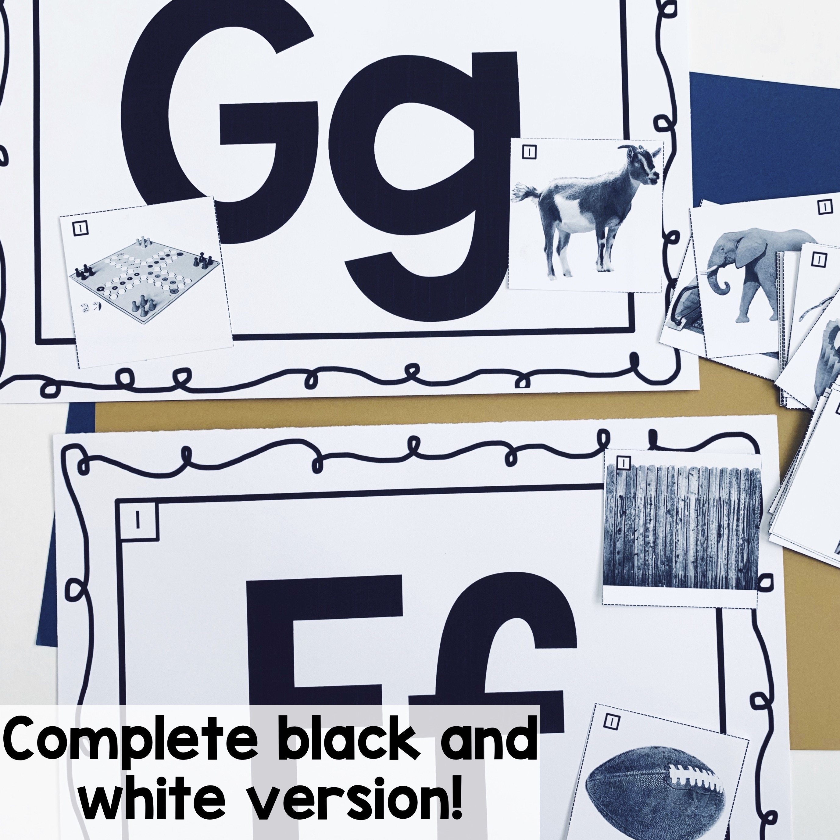 Letter Sound Alphabet Sorting Game - Neutral Colors, Real Photos, Plain ...