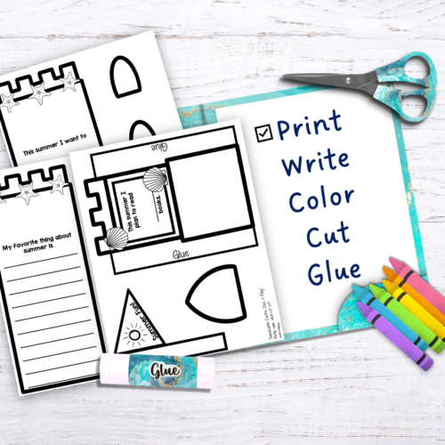 End of Year Sandcastle Summer Bucket List Craft & Writing - Classful