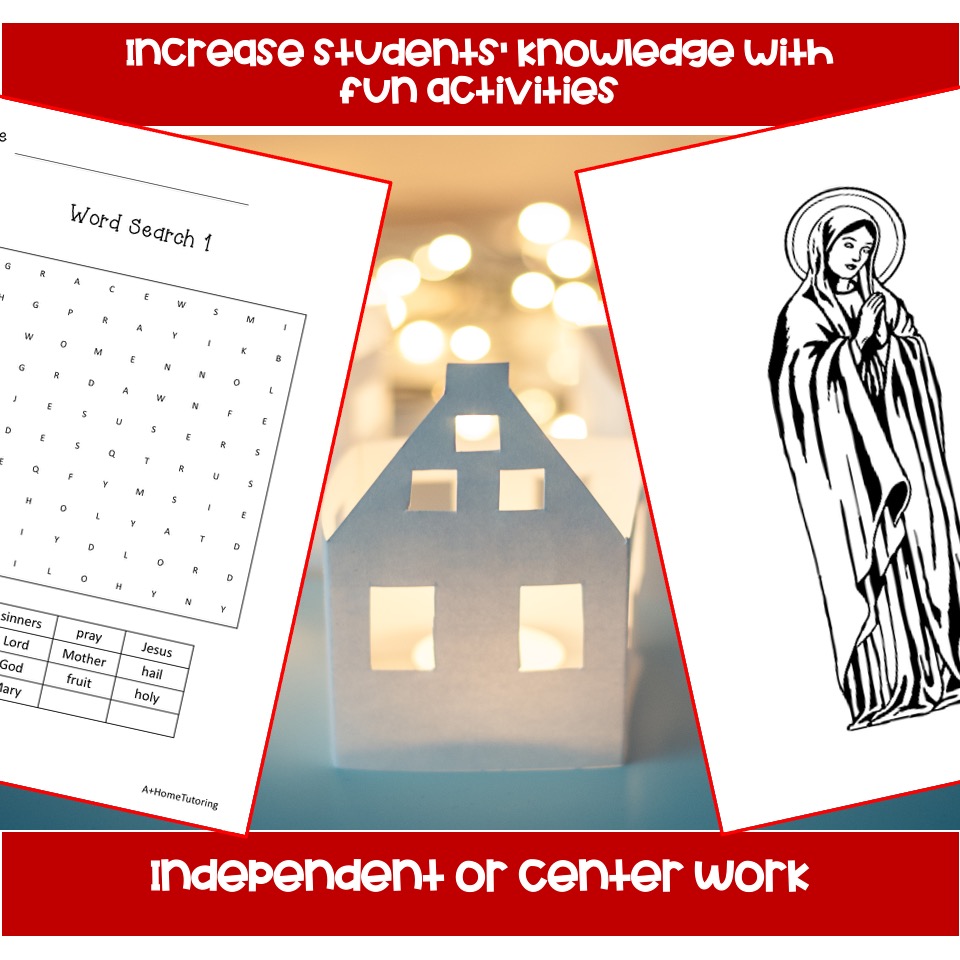 Mary Blessed Mother Mini Packet- Reading Comprehension & Activities ...