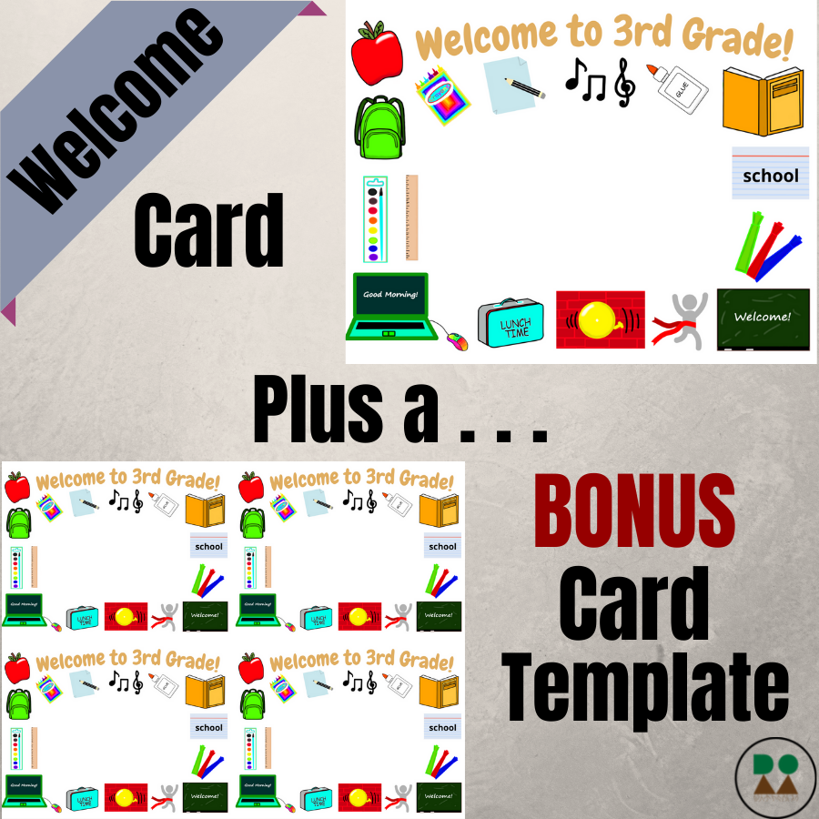 Welcome to Third Grade Card and Bonus Template (Canva-editable) - Classful