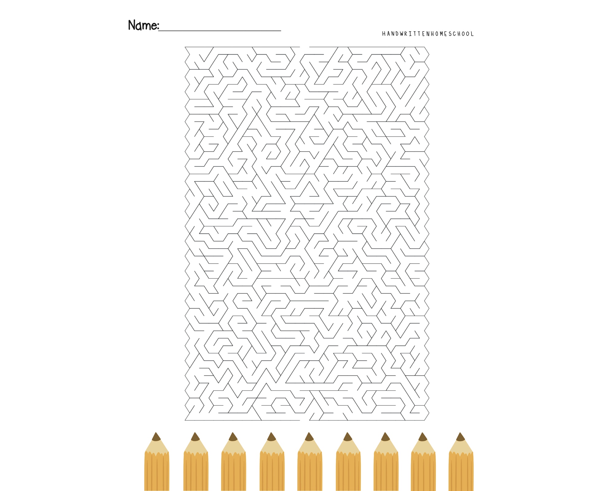52 Mazes, Printable Mazes, Standard Maze Worksheets,Maze Worksheets, K ...