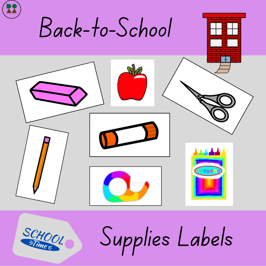 School Supplies Labels at Miguel Arnold blog
