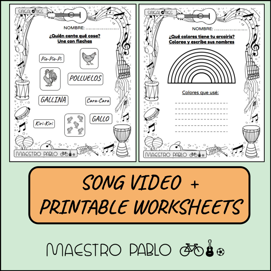 De Colores | Song Video and Printable Worksheets - Classful
