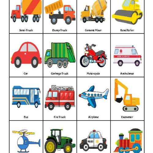 Transportation Bingo - Classful