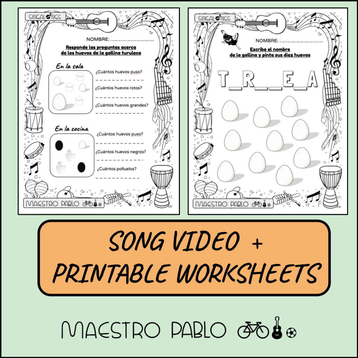 La Gallina Turuleca | Song Video and Worksheets - Classful
