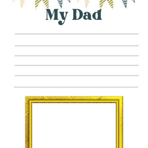 Biography BIO poem Dad fathers day template printable - Classful