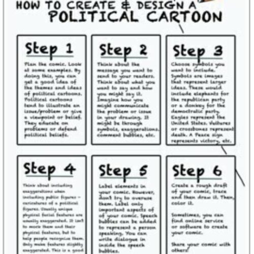 GEOGRAPHY HOW TO CREATE A POLITICAL CARTOON (STUDENT HANDOUT & EXAMPLES ...