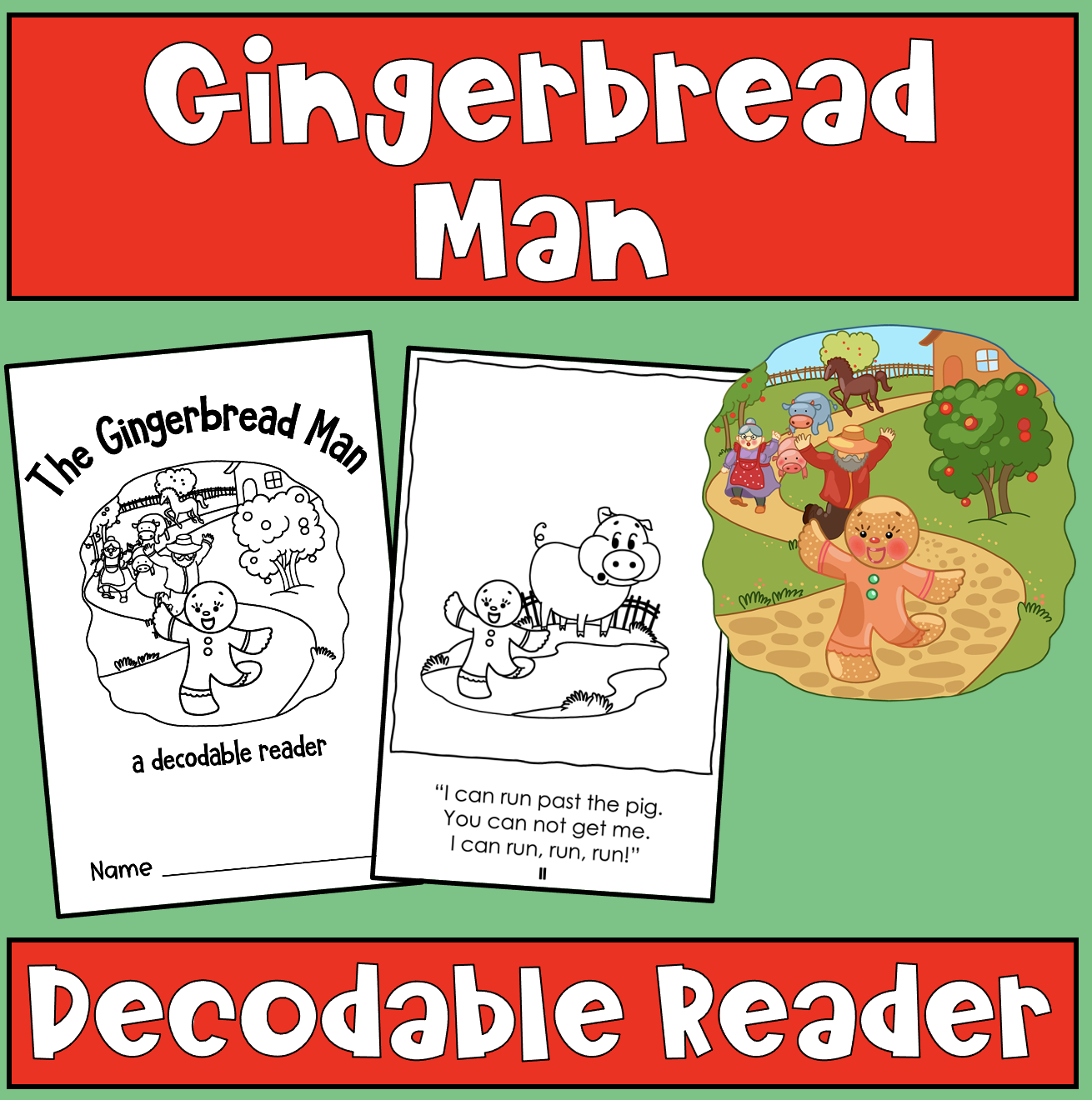 Gingerbread Man Decodable Book - Classful
