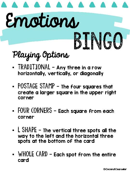 Emotions and Feelings Bingo Game - Classful