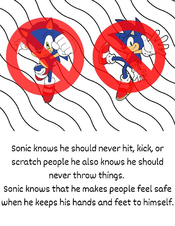 Social Story (no hitting) Sonic Bundle Social Skills Behavior Support ...