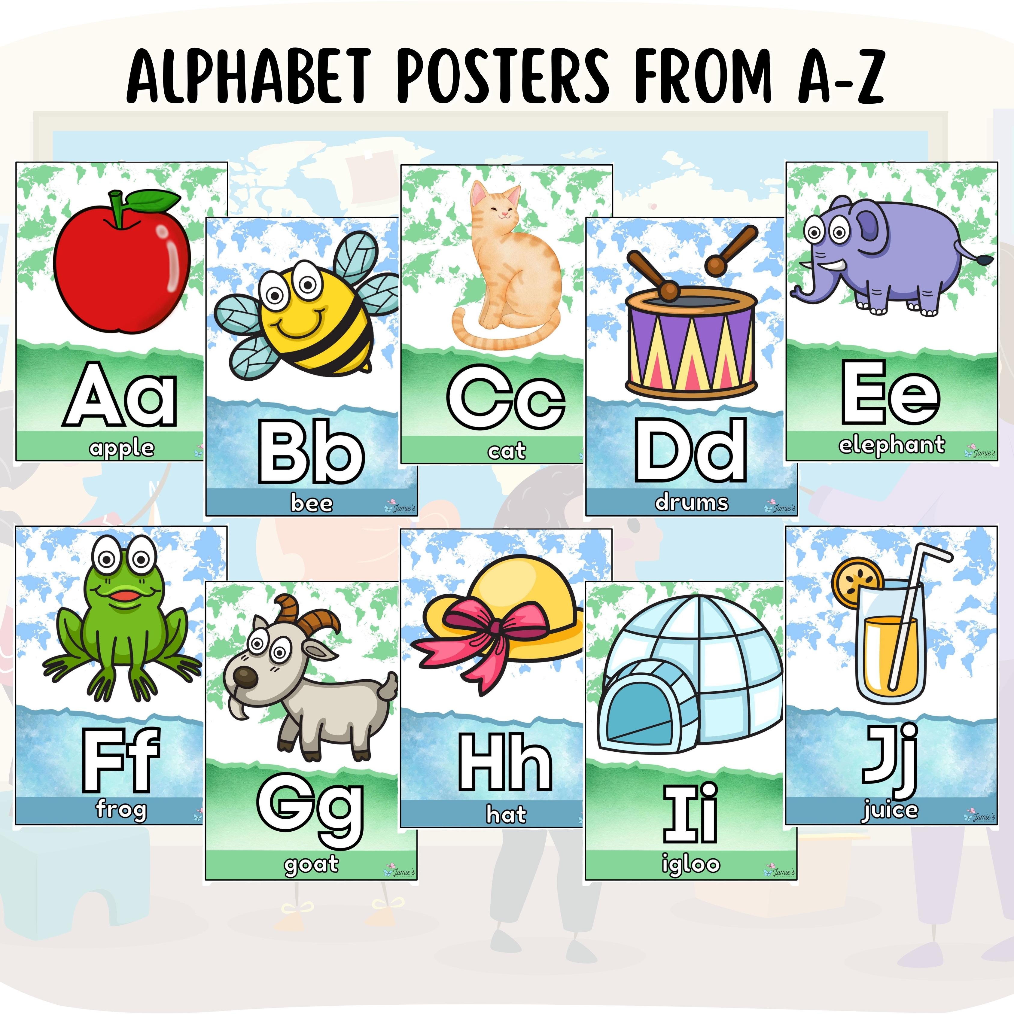 Alphabet Posters - EDITABLE Geography Theme Classroom Decoration - Classful
