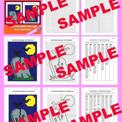 Halloween Coordinate Plane Graphing Picture- Halloween Bundle 3 in 1 ...