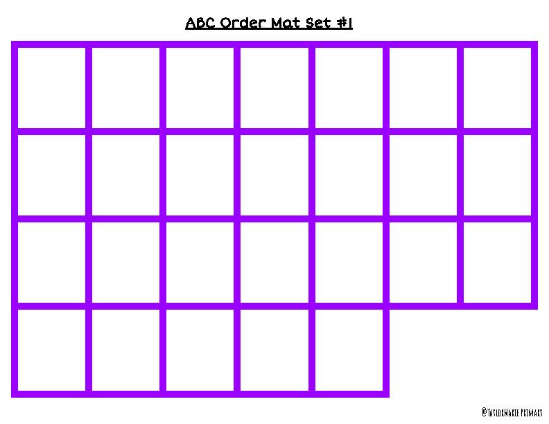 ABC Order Mats and Letter Tiles, PreK Kindergarten Alphabetical Order ...