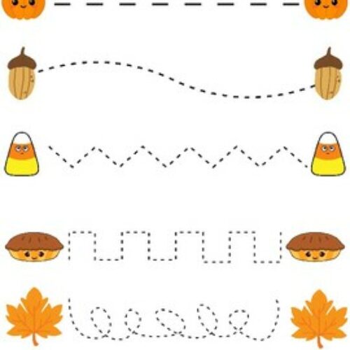 Fall Picture Tracing and Coloring Fine Motor Activities - Classful