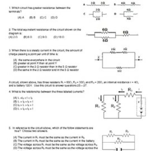 Physics- Circuits Chapter Review - Classful