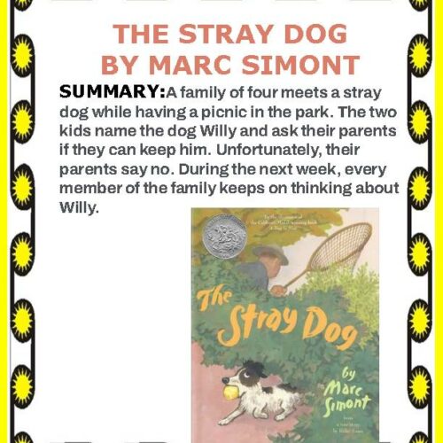 THE STRAY DOG by Marc Simont READING LESSONS & ACTIVITIES UNIT - Classful