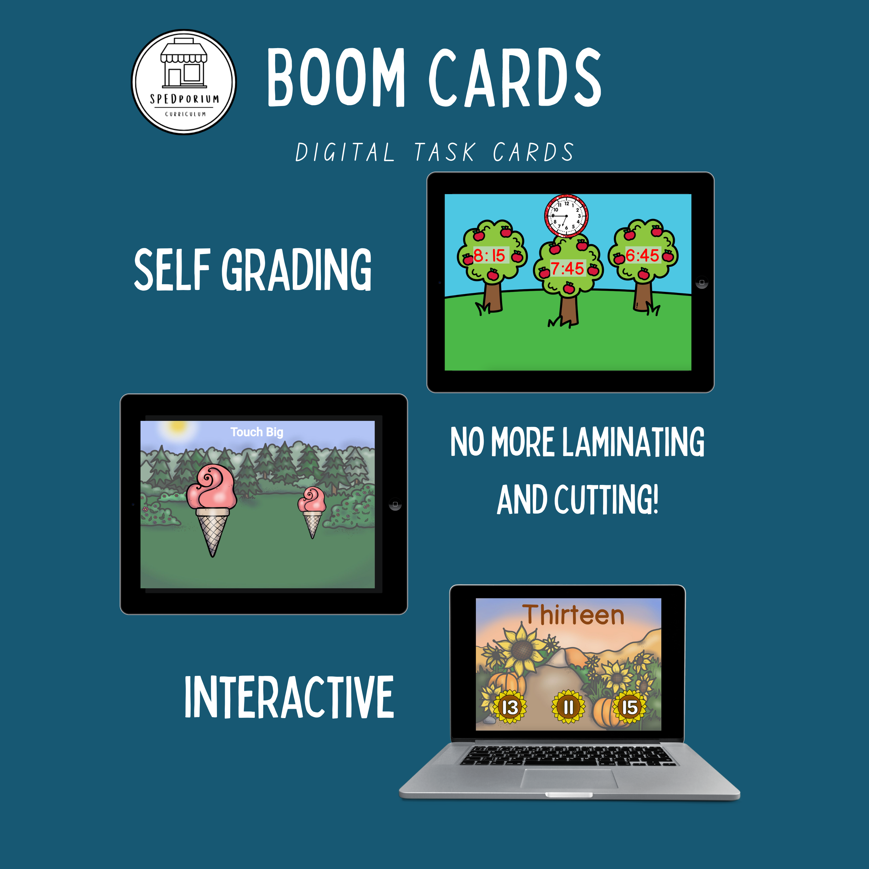 Aug. Basic Math Skills Boom Card Bundle - Classful