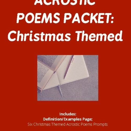 Acrostic Poem Packet - Christmas Themed middle school high sped ELA ...