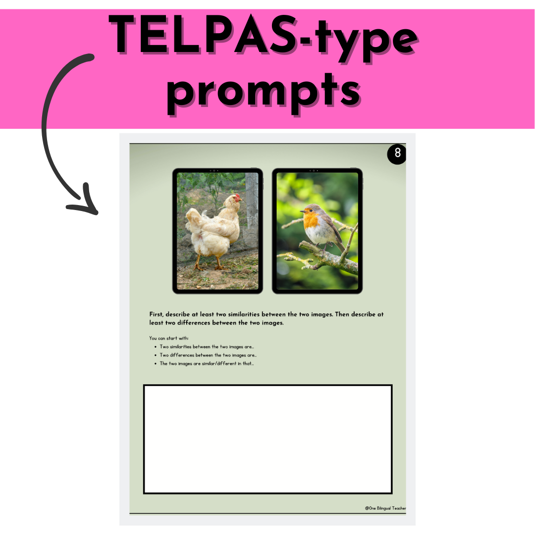 DIGITAL TELPAS SPEAKING PROMPTS #2 - Classful