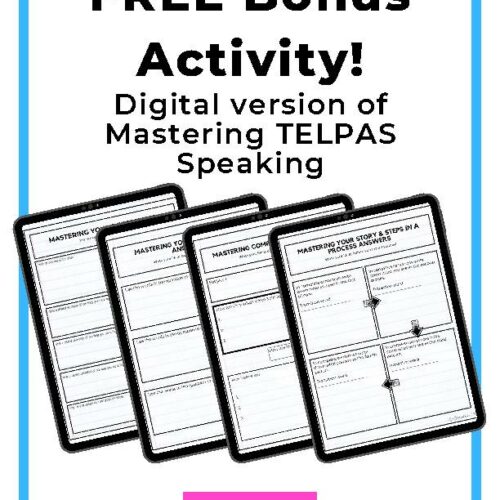 DIGITAL TELPAS SPEAKING PROMPTS ACTIVITIES #6 - Classful
