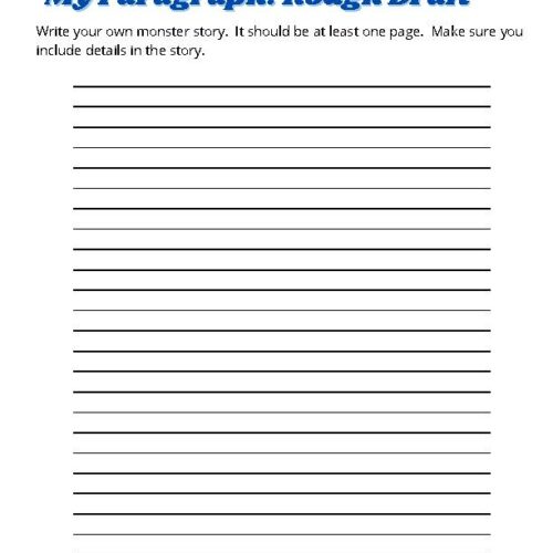 Monster Story - Fictional Narrative Writing Packet Organizer High ...