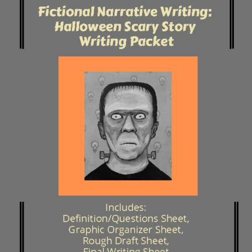 Scary Story Fictional Narrative Writing Organizer Horror Halloween High ...