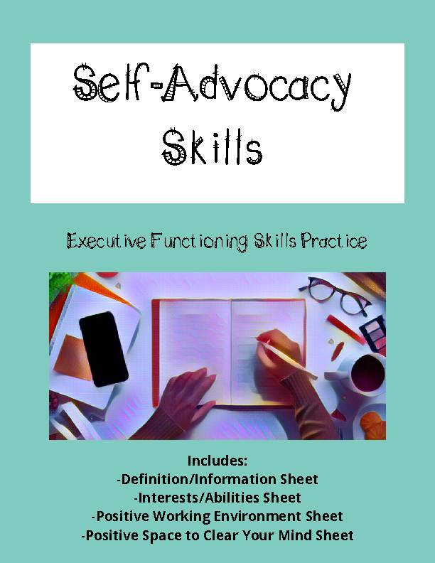 Executive Functioning - Self- Advocacy ADHD social High School skills ...