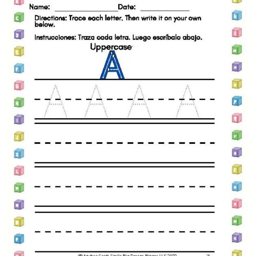 PreK English/Spanish Winter Break Bilingual Shapes, Numbers Tracing ...