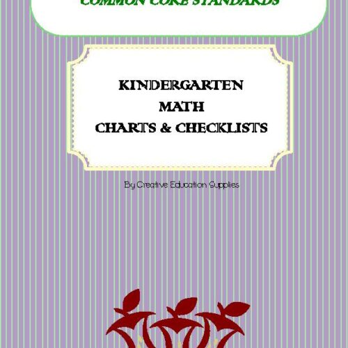 Kindergarten Common Core Math Charts and Checklists - Classful