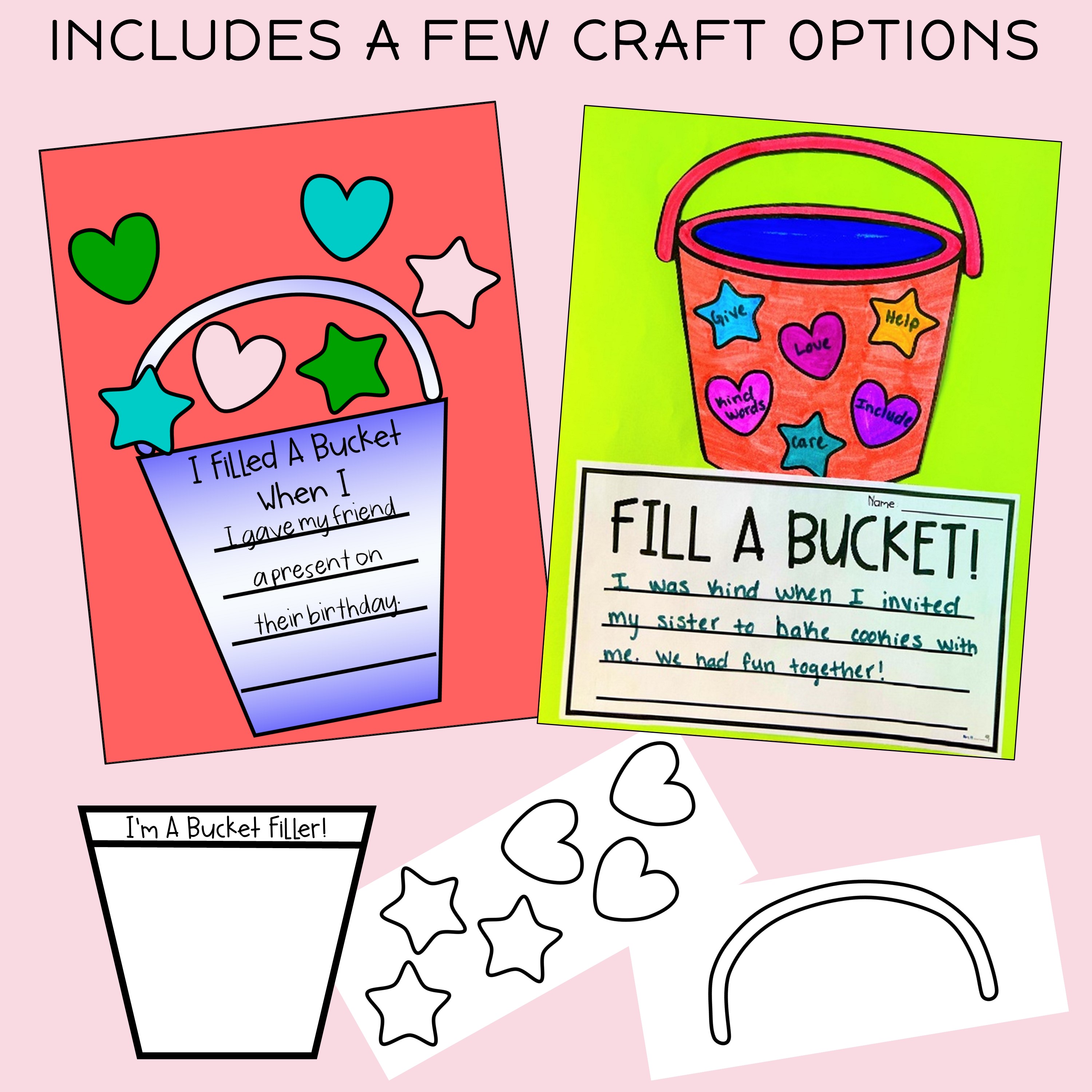 Bucket Filling Craft & Bulletin Board Letters / A Lesson To Teach ...